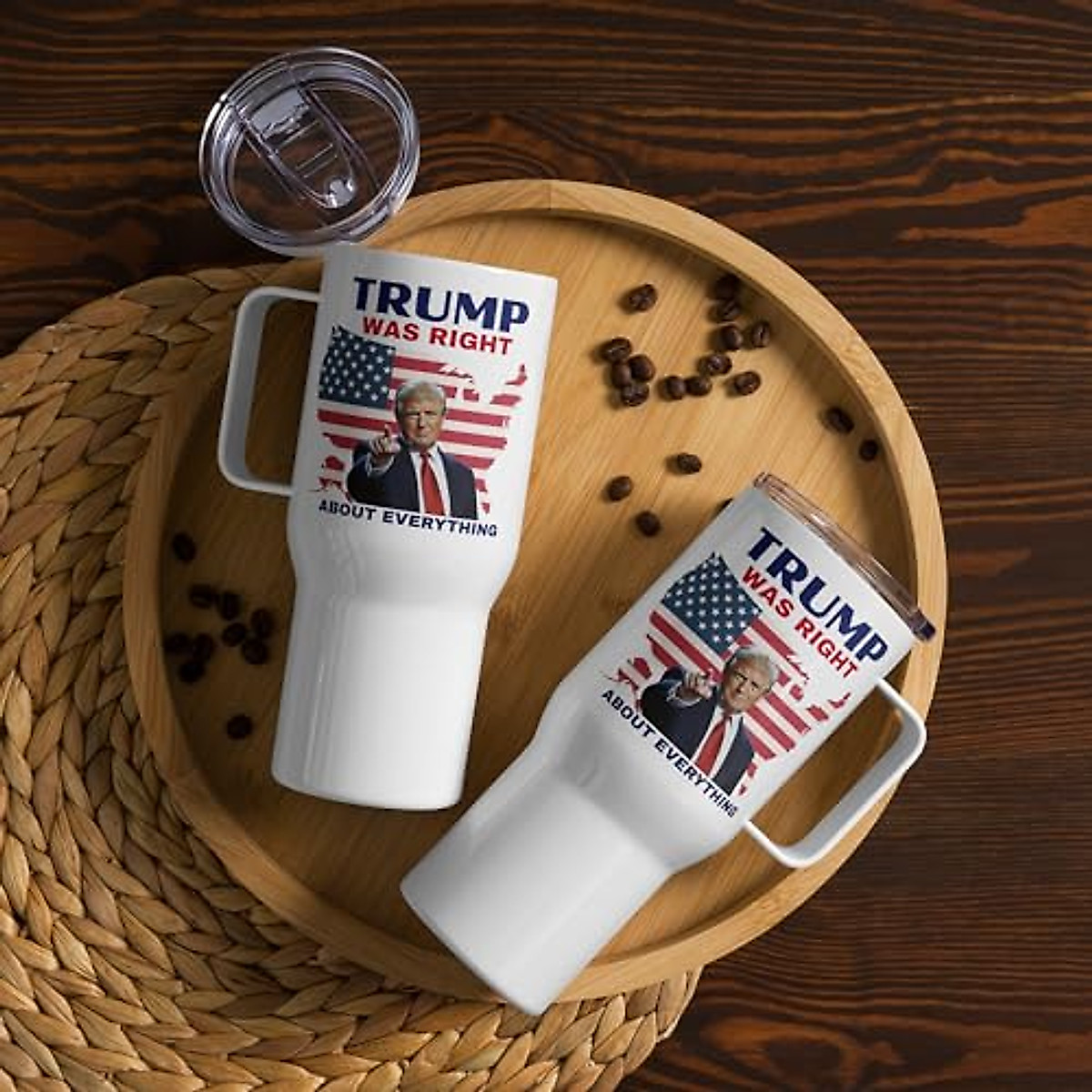 Trump Travel Mug – Funny Political Gift for Trump Supporters, Patriots, Conservatives or Sarcastic Friends – 25oz 40oz Stainless Steel Tumbler with Lid