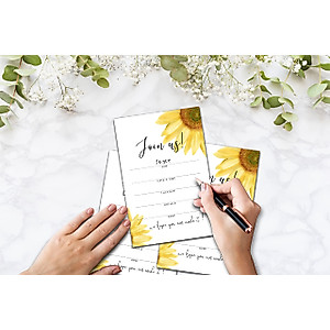 mermermu Baby Shower Engagement Invitation Set, 25 Fill in the Blank Cards and Matching Envelopes, 4 x 6 Inches