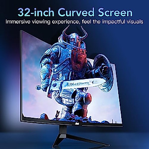 Jlink 32-Inch Curved Gaming Monitor up to 240Hz,1080P Computer Monitor 1500R/1ms(MPRT)/Low Blue Light,Frameless PC Monitor with HDMI DisplayPort, Freesync & G-sync Compatible, Tiltable/VESA Mountable