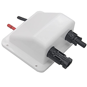 ZOOKOTO 0.33Ft 10 AWG Cable ABS UV Resistance Dual Cable Entry Housing for Solar Project on Rv, Boat,Camper,Van, Weatherproof