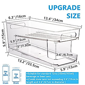 Xicennego Stackable 16oz Energy Drink Can Tall Cans Storage Organizer and Refrigerator Soda Can Holder for Standard 12oz Cans