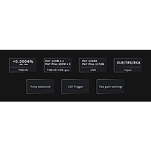 Topping PA7 Series PA7 Plus XLR TRS RCA Input Fully Balanced High Performance Power Amplifiers (PA7 Plus Black)