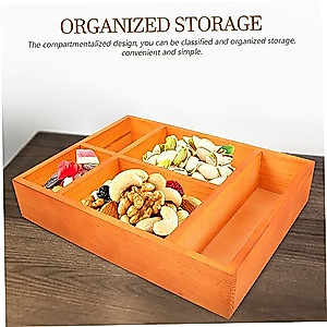 Garneck Tea Bag Storage Box Service Plate Tea Organizer for Tea Storage Jewelry Organizer Trays for Drawers Coffee Accessories for Espresso Machine Snacks Tray Tea Bags Light Brown Wooden