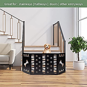 Free Standing Pet Gate | Pet Gate for Small Dogs | Free Standing Dog Gate for Stairs | Freestanding Dog Gates for Doorways | Freestanding Pet Gates for Dogs | Width 23.5-47 inch | Height 18.75 inch
