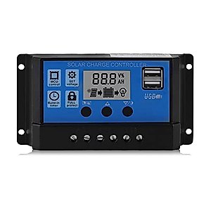 PENCHEN 100A Solar Panel Controller Solar Recharger Controller LCD Display Screen Street Lamp System Recharge Controller PWM Recharge Management Dual USB Output Controller