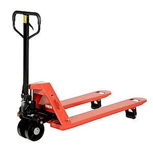 Vestil PM5-2748-S Full Featured Pallet Truck with Steel Wheels, 5500 lbs Capacity, 48" Length x 27" Width Fork