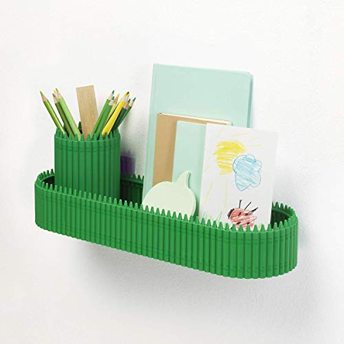 Room Copenhagen, Crayola Crayon Shelf – Wall Mounted or Tabletop Storage – Mountain Meadow
