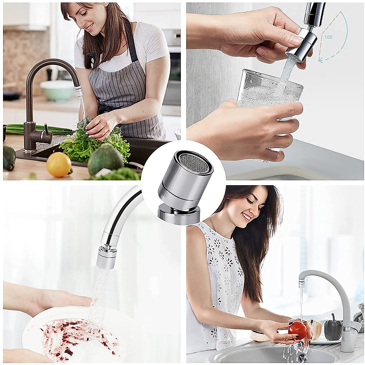 Juvielich 20mm Faucet Aerators Faucet Flow Restrictor Replacement Parts Insert Sink Aerator for Bathroom or Kitchen