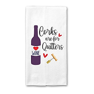 Home Bar, Dish Towels, Kitchen Towel, Tea Towels, Bar Towel, Bourbon, Funny Bar Towel, Bourbon Bar, Bar, House Bar, Funny Dish Towel Corks are for Quitters Towel