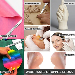 Pack of 115 Scalpel Blades & a Handle 10r Blades Dermaplaning Replacement Blades