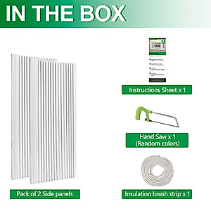 Forestchill Window Air Conditioner Side Panel with Double Layers, Upgraded Insulation AC Side Panels for Window AC Unit, Fits Up to 17" H x 10" W, Pack of 2, White
