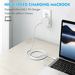 65W USB C Charger,Type C GaN III PD 3.0 Wall Charger Fast Charging for iPhone 15/14/13,MacBook Pro/Air, iPad Pro/Air,Samsung Galaxy S22/S21,Pixel,Switch and Android Series,6.6ft USB C to C Cable