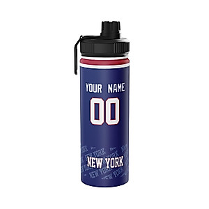 ANTKING New York Tumbler Travel Mug Coffee Cup Custom Name Number for Men Gifts Women Youth