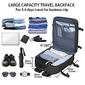 Travel Backpack for Women Men Laptop Backpack for Work, Carry On Luggage Backpack Airline Approved for Traveling, Waterproof Person Item Backpacks for Hiking School College Business with USB Port