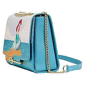 Loungefly Disney Crossbody Bag Little Mermaid Tritons Official Blue One Size