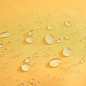 Woaboy Pack of 2 Waterproof Throw Pillow Covers Decorative Farmhouse Lumbar Square Pillowcase Solid Cushion Cases for Patio Garden Porch Sofa Living Room Yellow 18x18 inch