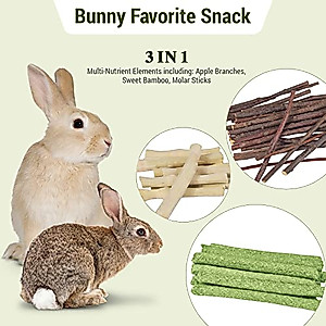 Bunny Tunnel, Collapsible 3 Way Cat Tube Rabbit Hideout Extra Large Tunnel Tubes with Chew Toys Kitty Small Animal Activity Toys for Dwarf Rabbits Bunny Guinea Pig Ferret Kitty