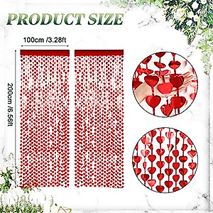 Breling 6 Pieces Burlap Happy Anniversary Banner Party Bunting Garland Decorations Wedding Decoration Supplies Hanging Red Heart Streamer with LED Lights, M