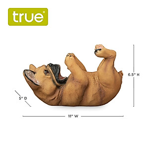 True French Bulldog Polyresin Wine Bottle Holder Set of 1, Multicolor, Holds 1 Standard Wine Bottle