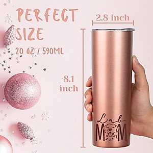 Onebttl Labrador Retriever Gifts for Women, Best Labrador Gifts for Lab Mom, 20 oz Stainless Steel Skinny Tumbler with Lid and Straw, Perfect for Christmas, Birthday, Gifts Box Included, Rose Gold