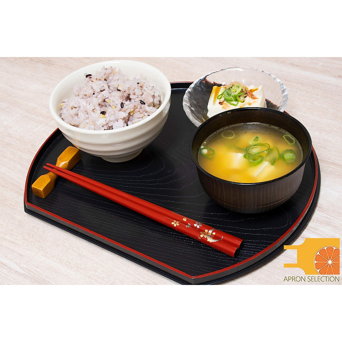 Hashimoto-Kousaku Sikkiten Japanese Natural Lacquered Wooden Chopsticks Sakura Collection in Gift Box (Yoisakura, Vermilion)