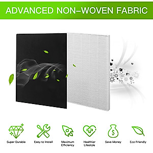 I clean Repleaement Winix C545 Filter, 2pcs HEPA Filters + 8 pcs Carbon Pre Filters Compatible with Winix C545,Replaces Winix S Filter 1712-0096-00