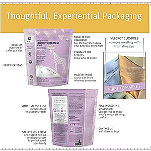 Grab Green Baby Laundry Detergent Pods, 50 Count, Dreamy Rosewood, Plant and Mineral Based, Formulated to Tackle Growing Baby (5 Months and Older) Laundry Stains