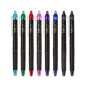 Pilot FriXion Point Clicker 0.5mm, Erasable Gel Needle tip Pens, Extra Fine Point, 6 pack (Navy Blue)