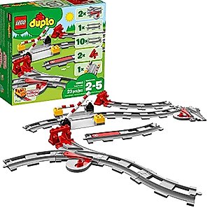 LEGO DUPLO Town Train Tracks Expansion Set 10882 - Building Block Railway Toys for Toddlers, Duplo Train Collection, Learning Through Play, Kid-Friendly Gifts for Boys and Girls Ages 2-5