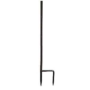 Evergreen Flag Classic Black Iron Garden Flag Stand with Rubber Stopper - 17.5" x 44"H