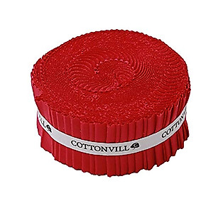 COTTONVILL 20COUNT Cotton Solid Quilting Fabric (2.5inch Strip, 23-Beetroot Purple)
