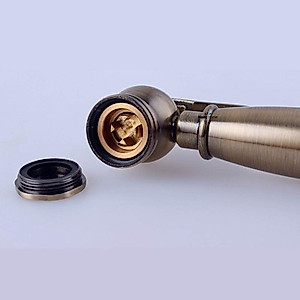 Antique Hand Shower Handheld Brass Bidet Sprayer with 150cm Stainless Steel Hose and Brass Holder for Private Hygiene and Potty Toilet Spray