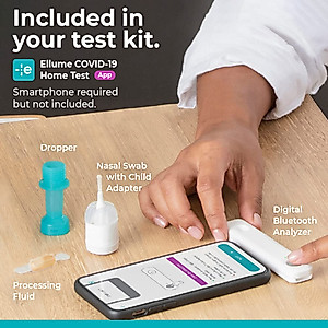 Ellume COVID-19 Home Test, 1 Pack, 1 Test Total, Results in 15 minutes to free mobile app, FDA Emergency Use Authorization