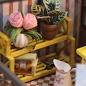 Flever Dollhouse Miniature DIY House Kit Creative Room with Furniture for Romantic Artwork Gift (Dream Building Pavilion)