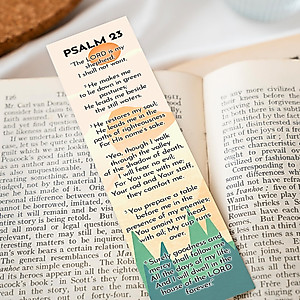 Bible Verse Psalm 23 Christian Bookmarks, Christian Bookmark, Page Marker divider, Christian Gifts for All Occasions (Pack of 12)