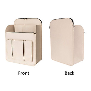 APSOONSELL Large Backpack Organizer Insert Felt Bag Organizer with Zipper Backpack Shaper Foldable Tote Organizer for Rucksack Shoulder Bag, Beige, XL