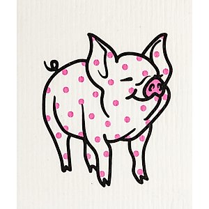 Wet-It! Swedish Treasures Dishcloth (Polka Dot Pig)
