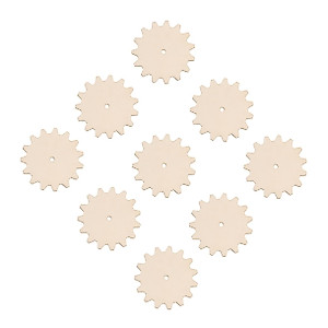 Homoyoyo 30 Pcs Unfinished Gear Wheels Unfinished Wood Cutouts Wood Cutout for Crafts Wood Circles for Crafts Wood Embellishment DIY Wood Craft Nativity Crafts Wooden Bamboo Equipment