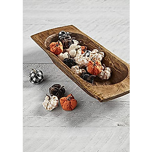 Mud Pie DOUGH BOWL SET, Brown, small 5" x 20" x 8" | large 5" x 24" x 10 1/2"