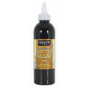 Sargent Art 22-1985 8-Ounce Glitter Glue, Black