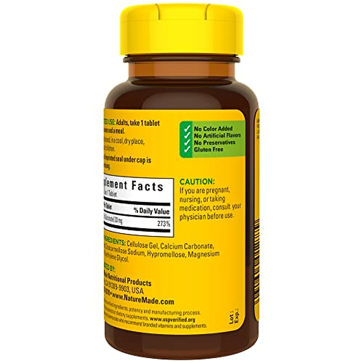 Nature Made Zinc 30 mg, Dietary Supplement for Immune Health and Antioxidant Support, 100 Tablets, 100 Day Supply