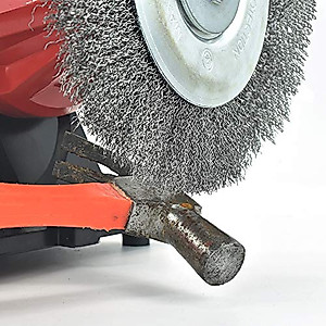 OSFTBVT 6" Bench Wire Wheel Brush | Coarse Crimped Steel Wire 0.012" with 5/8" Arbor for Bench Grinder - 2pack