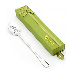 Funny Coffee Spoon - Engraved Stainless Steel Spoon with Life Begins After Coffee Quote - Great Gift for Coffee Lovers