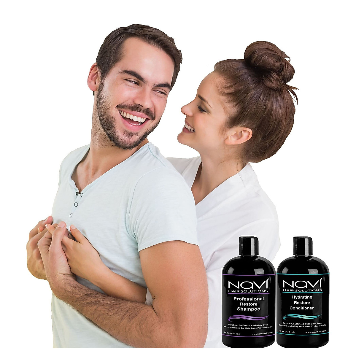 Navi Professional Hair Growth Shampoo and Conditioner Set, DHT Blocker for Thinning Hair and Hair Loss, Sulfate Free and Safe for Color Treated Hair, Hair Regrowth for Men and Women, 2 x 16 oz