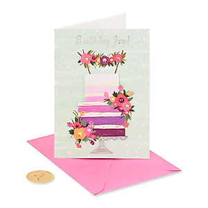 Papyrus Birthday Cards, Ombre Cake and Balloons (2-Count)