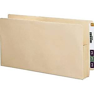 Smead Manila End Tab Letter Size 3 1/2 Inch-Expansion File Pocket with Manila Gussets 25 Count (75124)