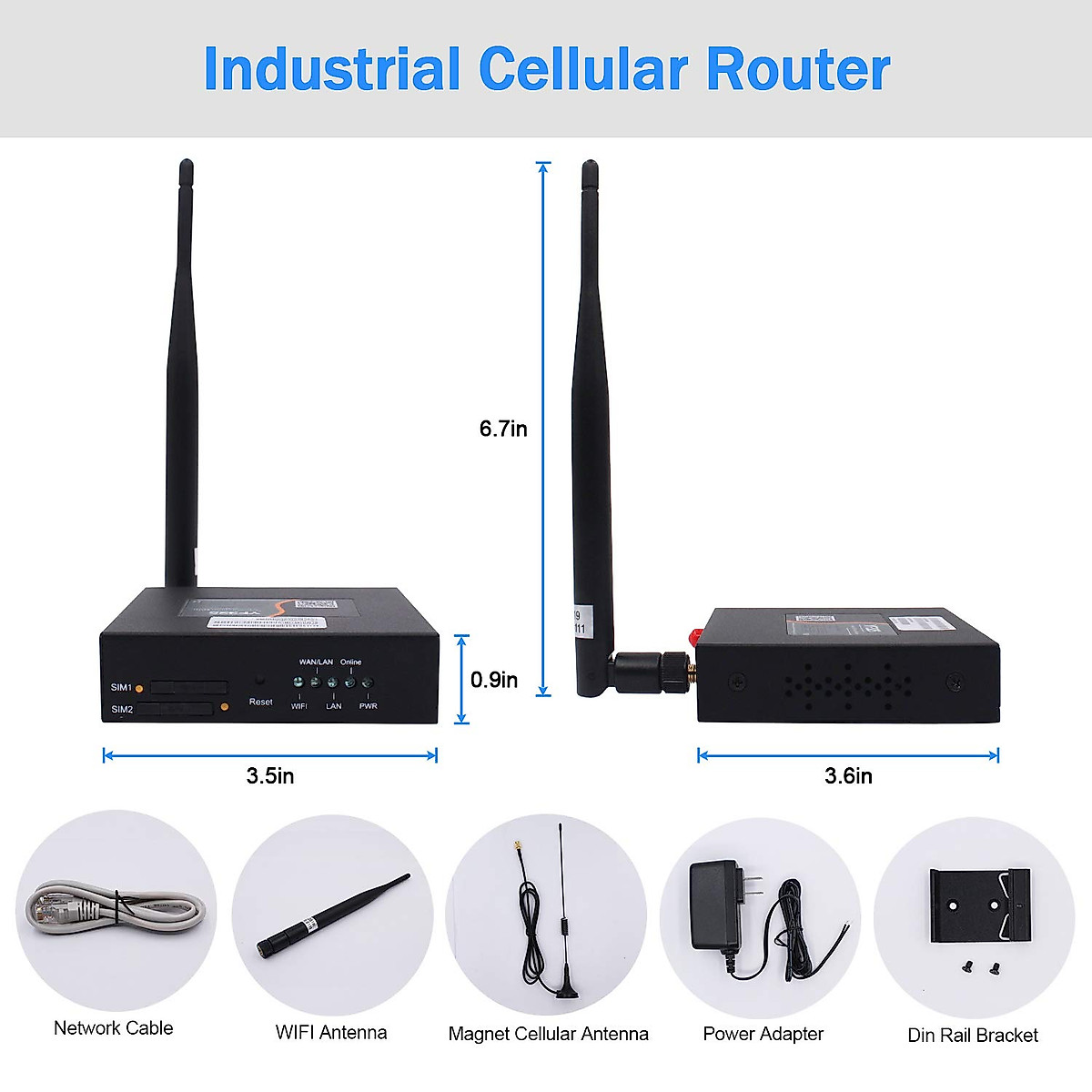 4G VPN Router, Industrial 4G LTE WiFi Router 3G/4G Yeacomm YF325 Wireless Modem Router Unlocked ...