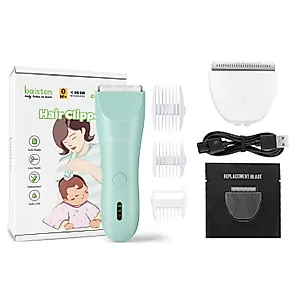 baistom Quiet Baby Hair Clippers Bundled with Replacement Blade and USB Charging Cable