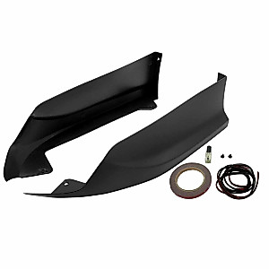 4PCS Front+Rear Bumper Lip Splitter Spoilers Black Compatible with 2016-2017 H0nda Accord 4DR HFP Style Not fit 2DR