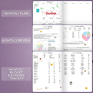 Clever Fox Hourly Planner PRO Premium – Undated Schedule Planner with Daily Time Slots – Personal Organizer Notebook for Time Management – Weekly & Monthly Life Journal, A4 size (Purple)
